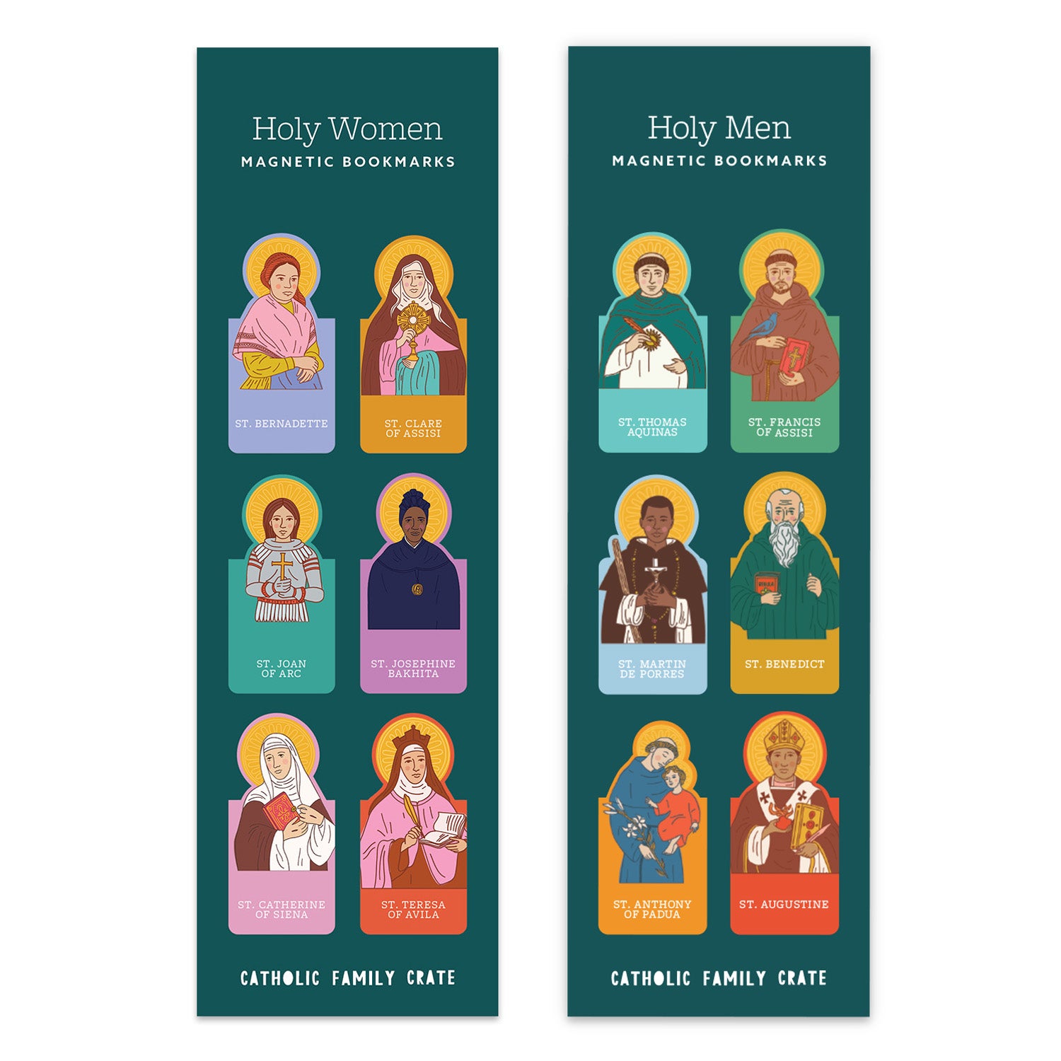 Magnetic Bookmarks - Holy Men & Women Saints Bundle – Catholic Family Crate