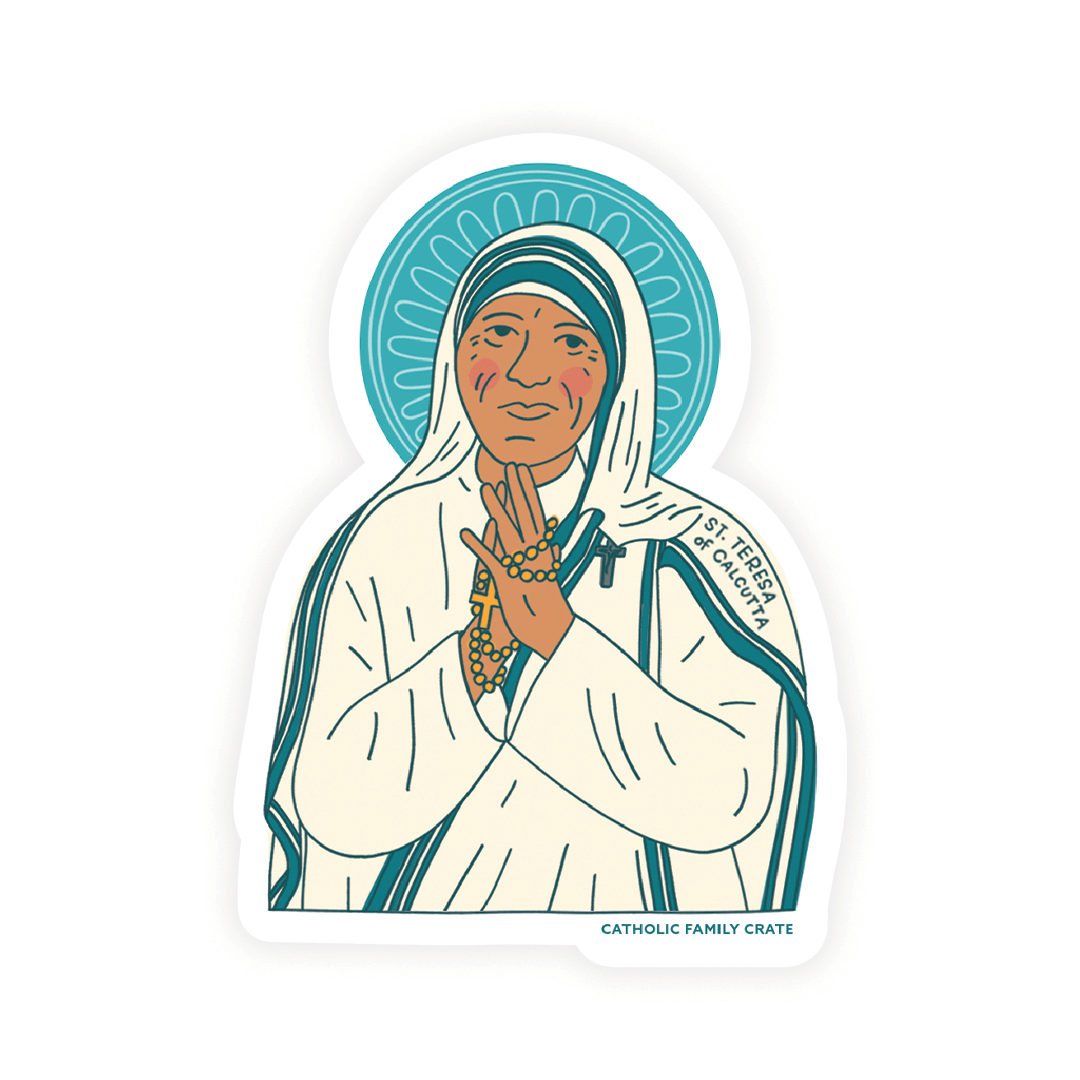 Saint Teresa of Calcutta Sticker – Catholic Family Crate