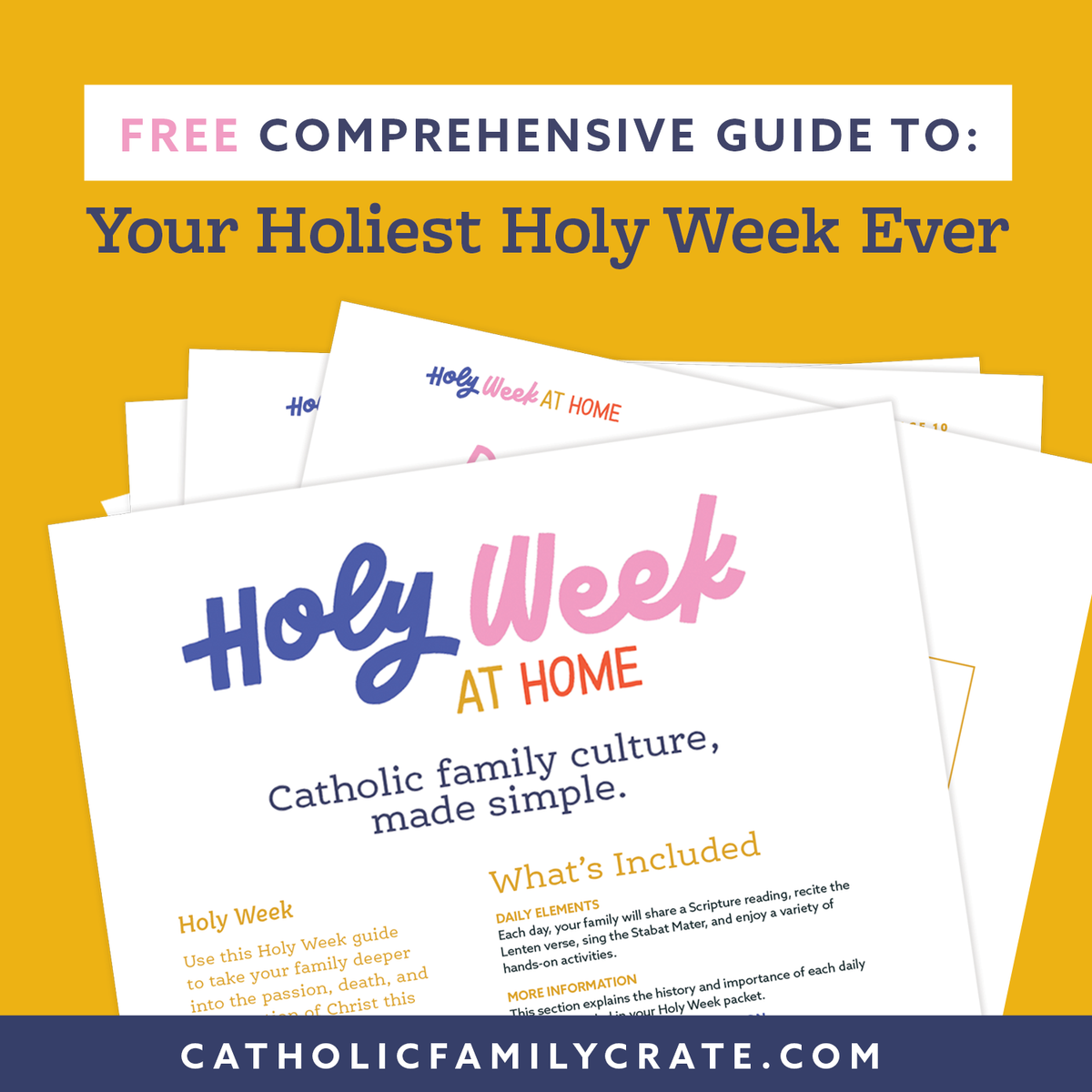 Holy Week Support for Families: A Guide for Attending Liturgies and Bu ...