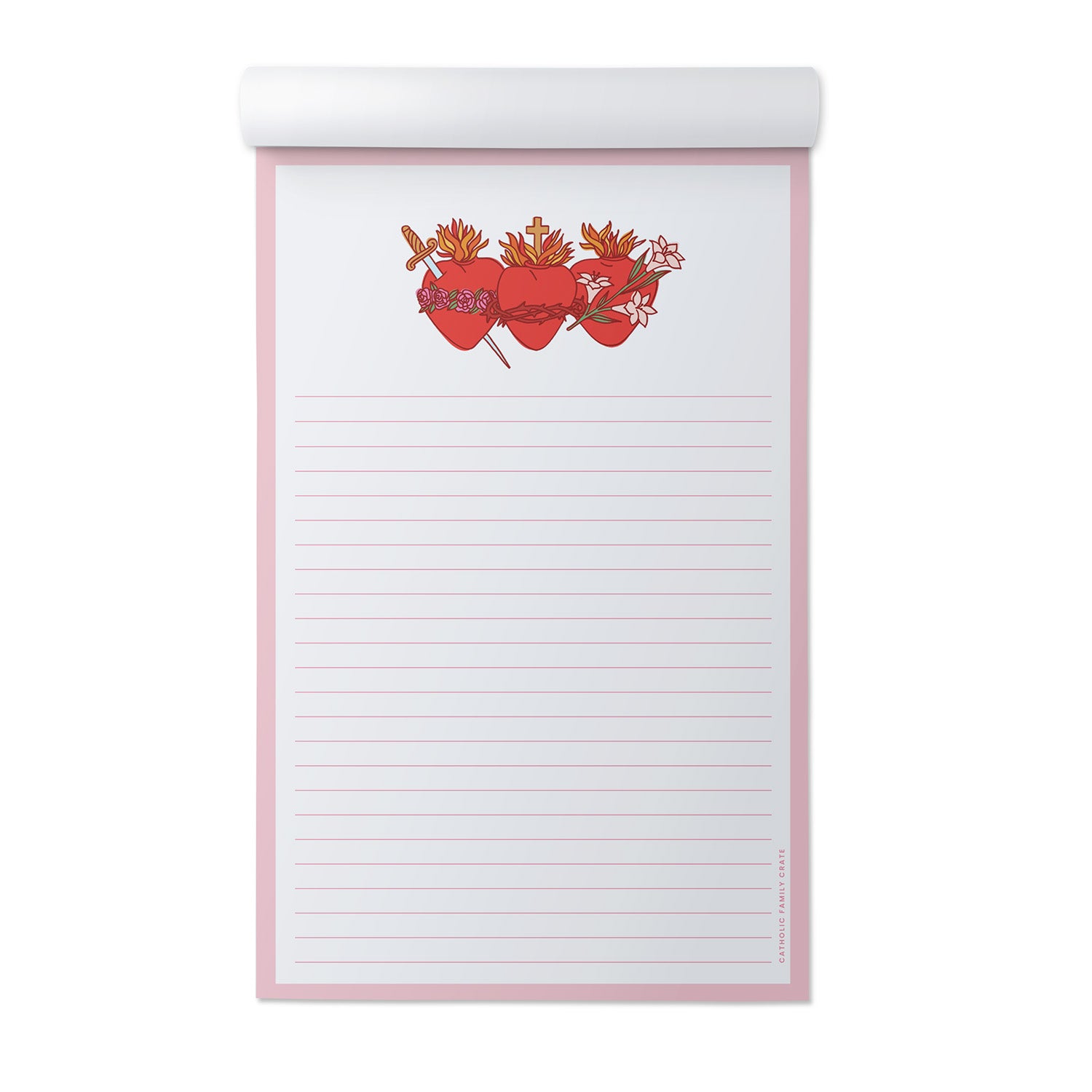 Holy Family Hearts Notepad – Catholic Family Crate