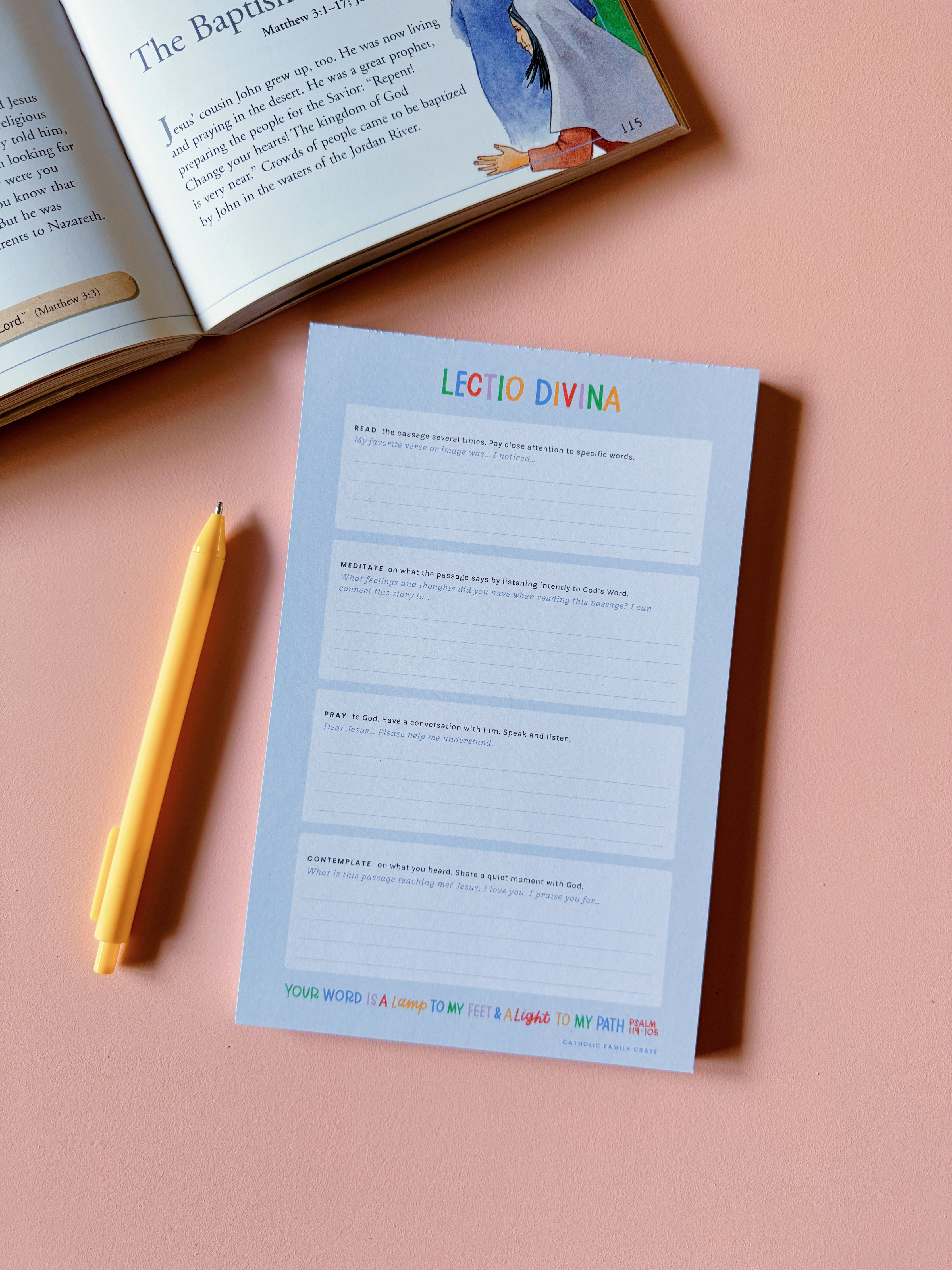 Children's Lectio Divina Notepad – Catholic Family Crate