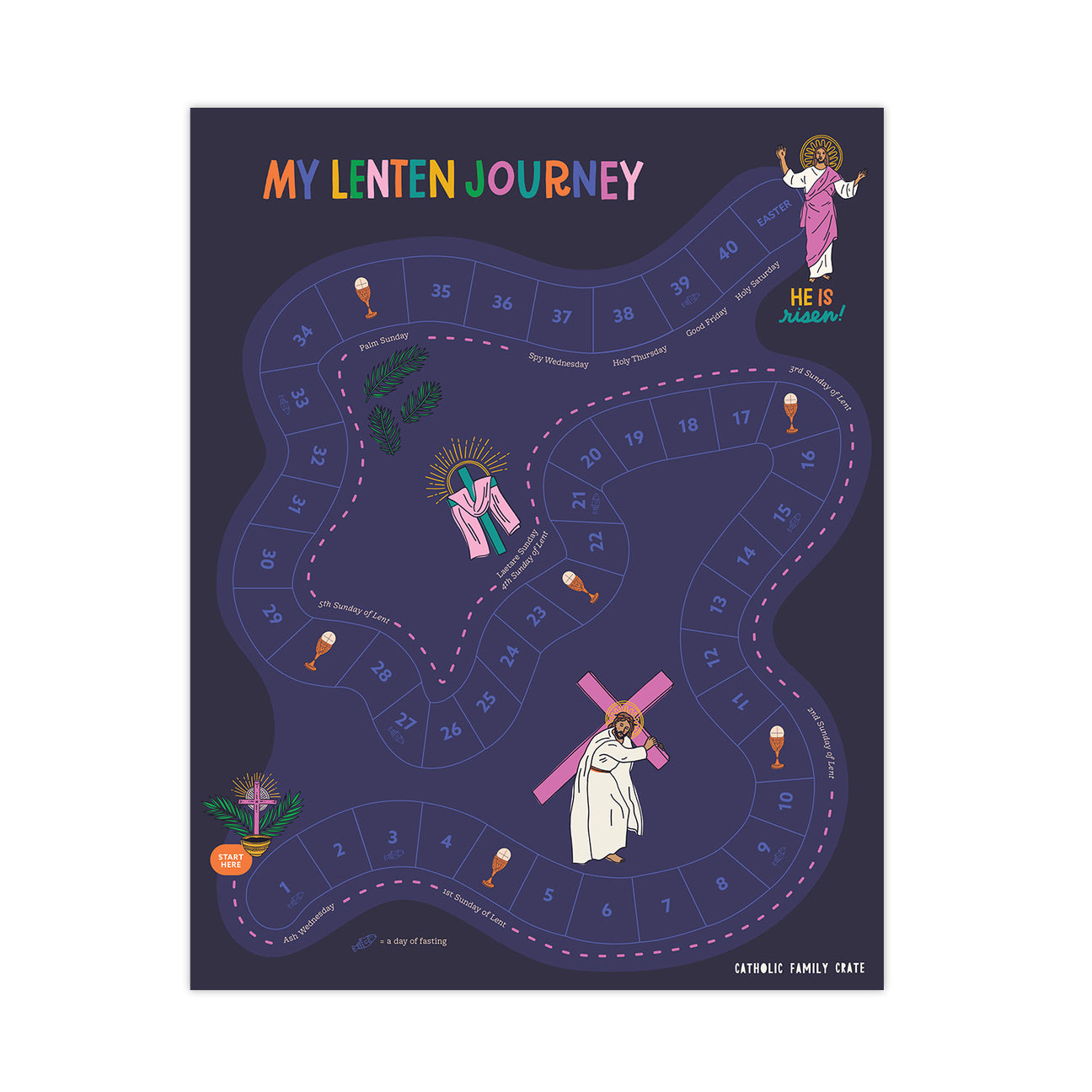 "My Lenten Journey" Interactive Lent Sticker Calendar – Catholic Family ...
