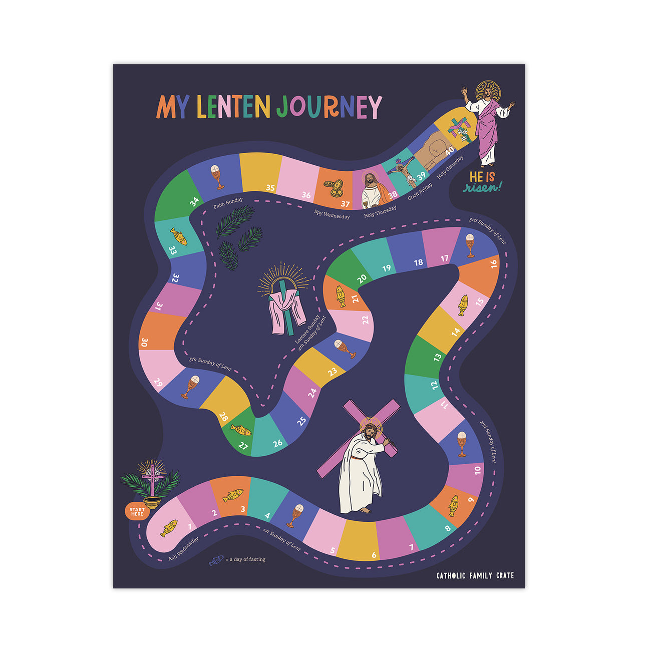"My Lenten Journey" Interactive Lent Sticker Calendar – Catholic Family ...