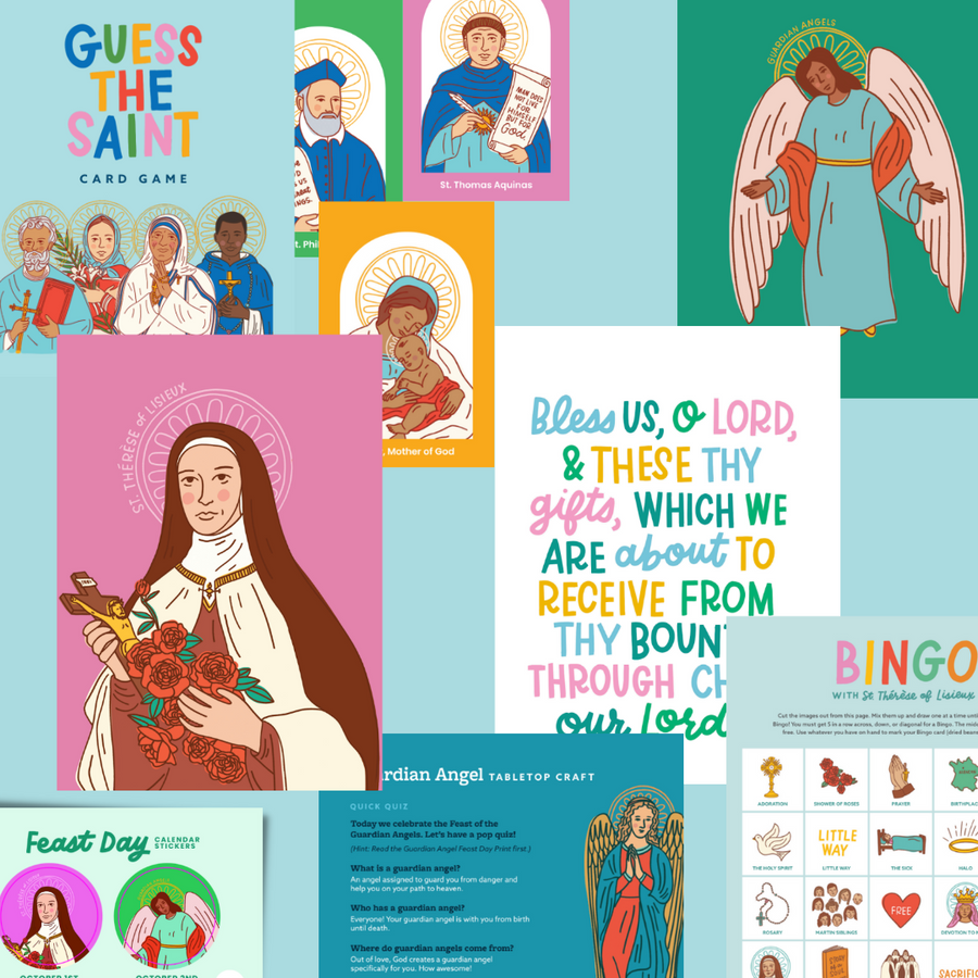 St. Thérèse of Lisieux, Guardian Angels & Guess the Saint Game Crate ...