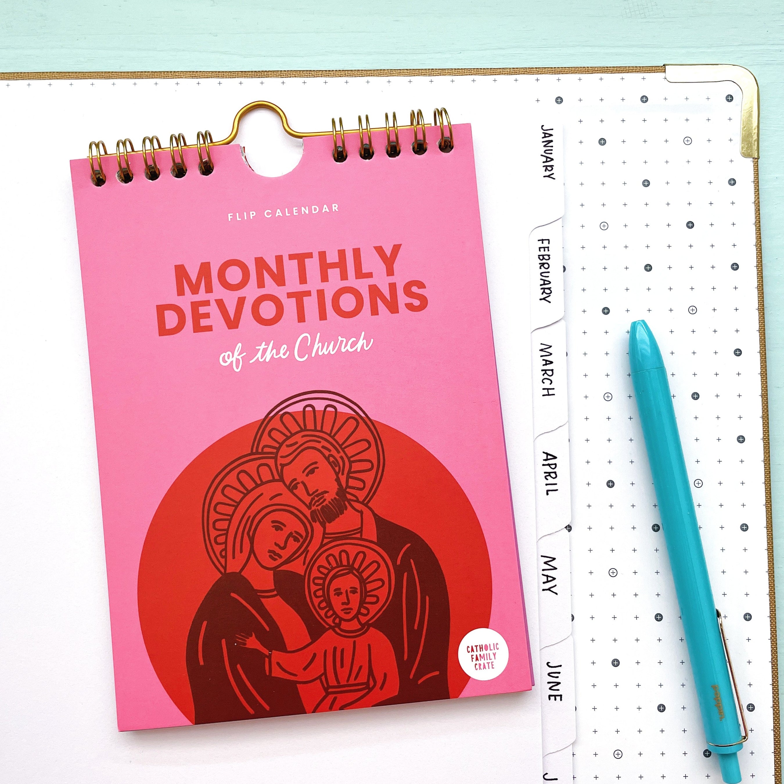 Monthly Devotion Flip Calendar – Catholic Family Crate