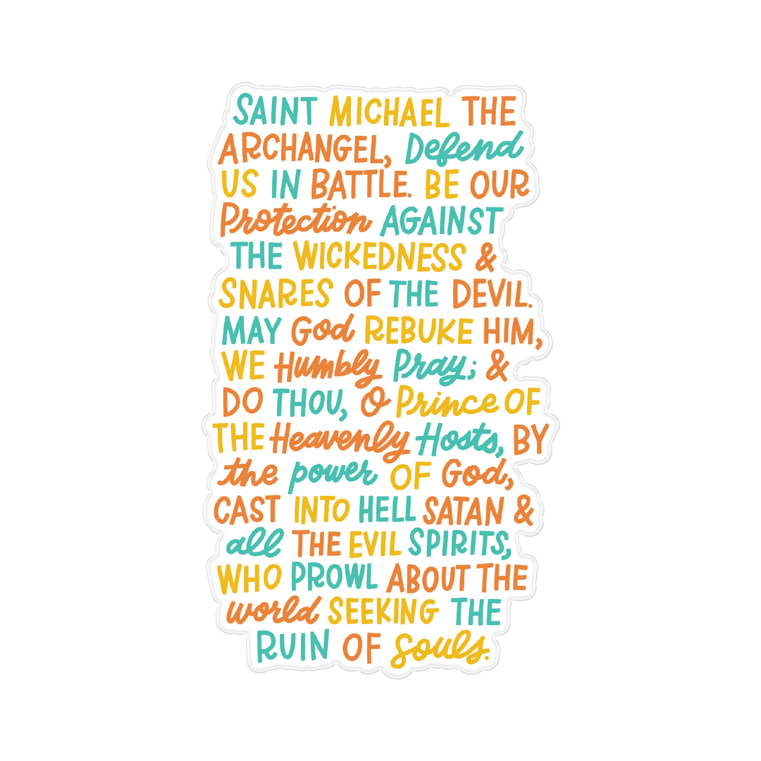 St. Michael the Archangel Prayer Window Cling – Catholic Family Crate