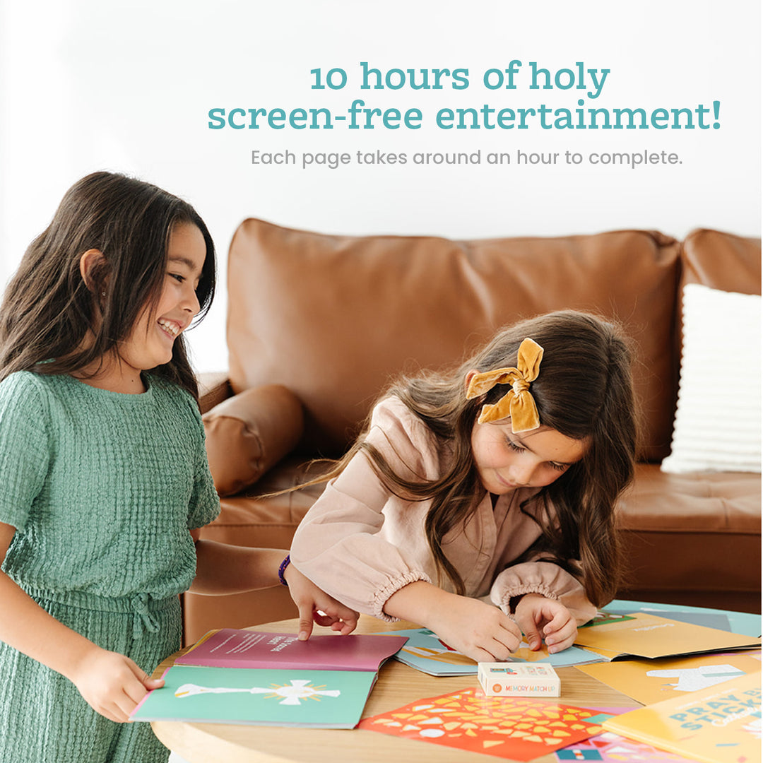 Pray by Sticker: Paint-by-Number Sticker Book – Catholic Family Crate