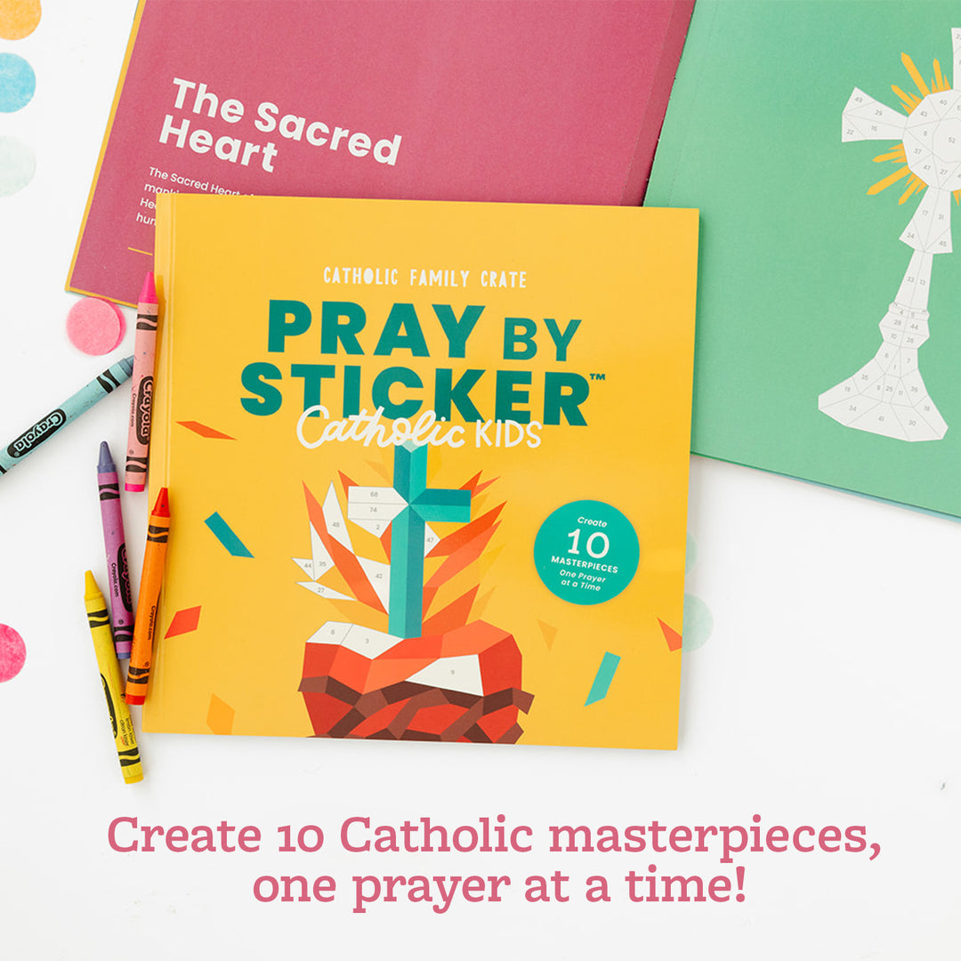 Pray by Sticker: Paint-by-Number Sticker Book – Catholic Family Crate