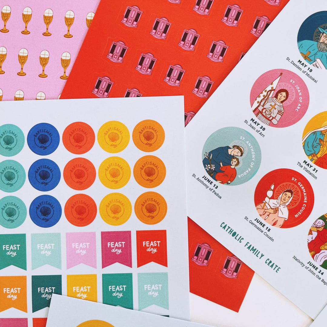 A Year of Catholic Stickers – Catholic Family Crate