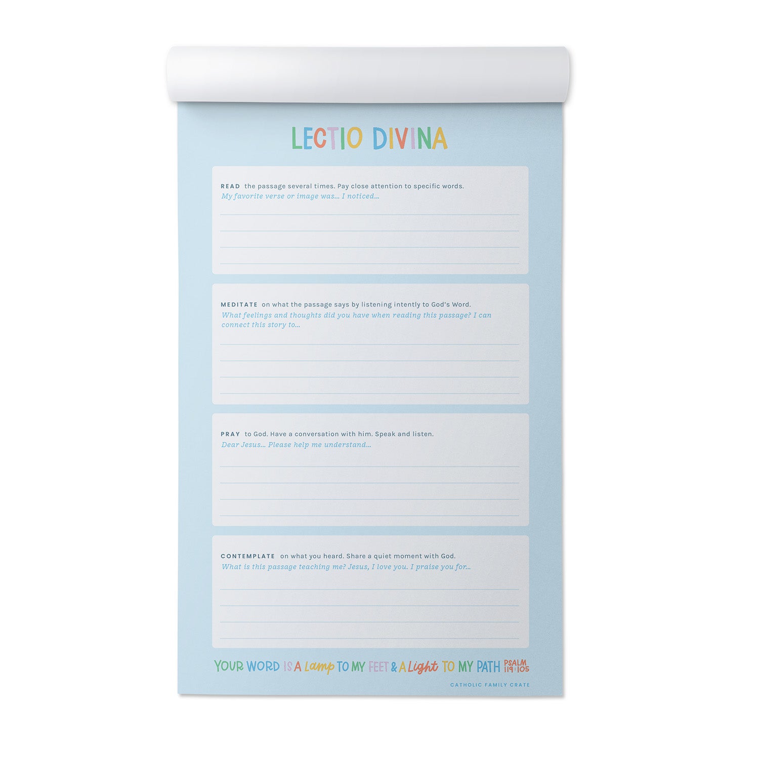 Children's Lectio Divina Notepad – Catholic Family Crate
