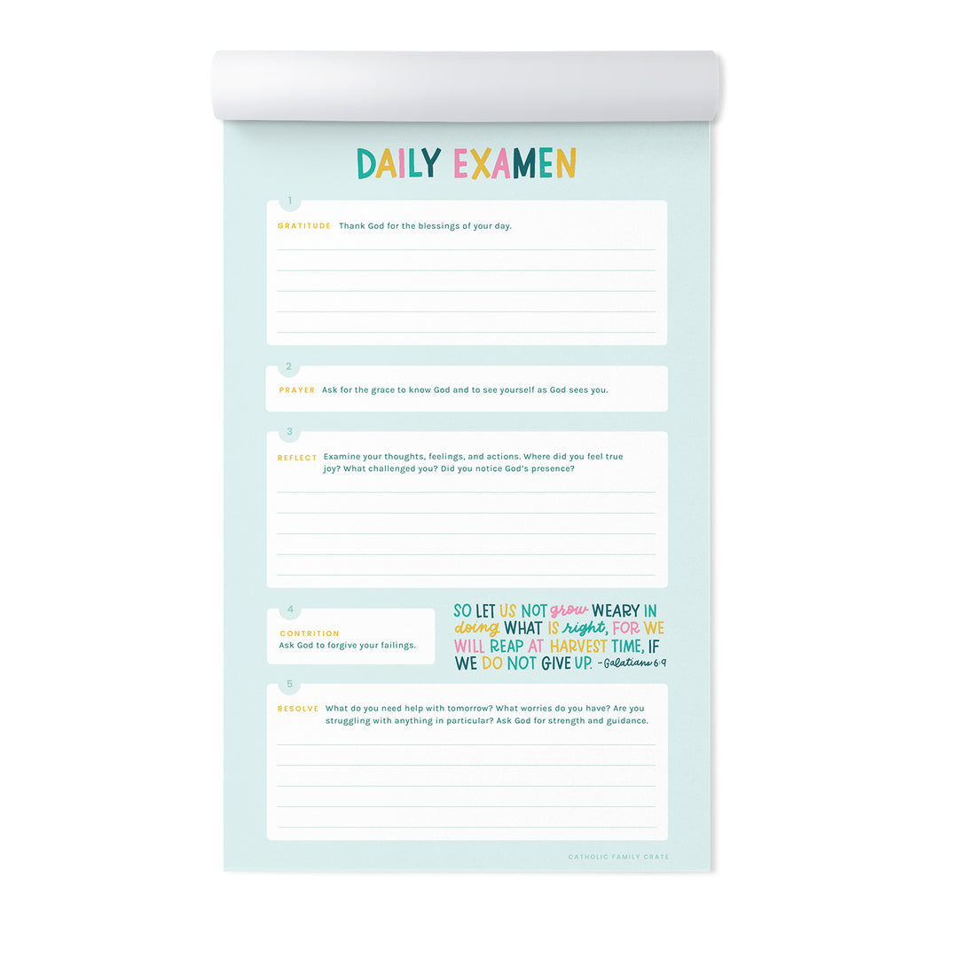Daily Examen Notepad (Advanced) – Catholic Family Crate