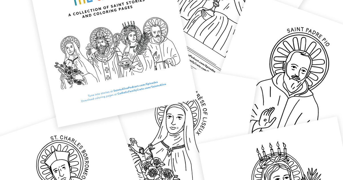 printable catholic saints coloring pages