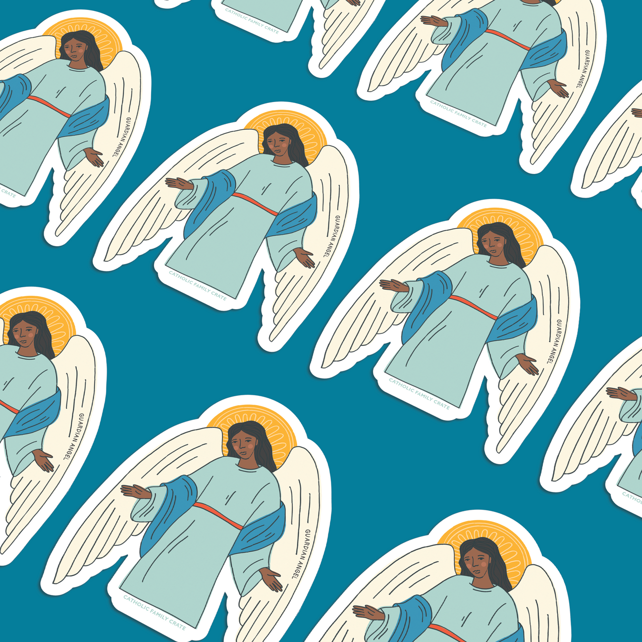Guardian Angel Sticker – Catholic Family Crate