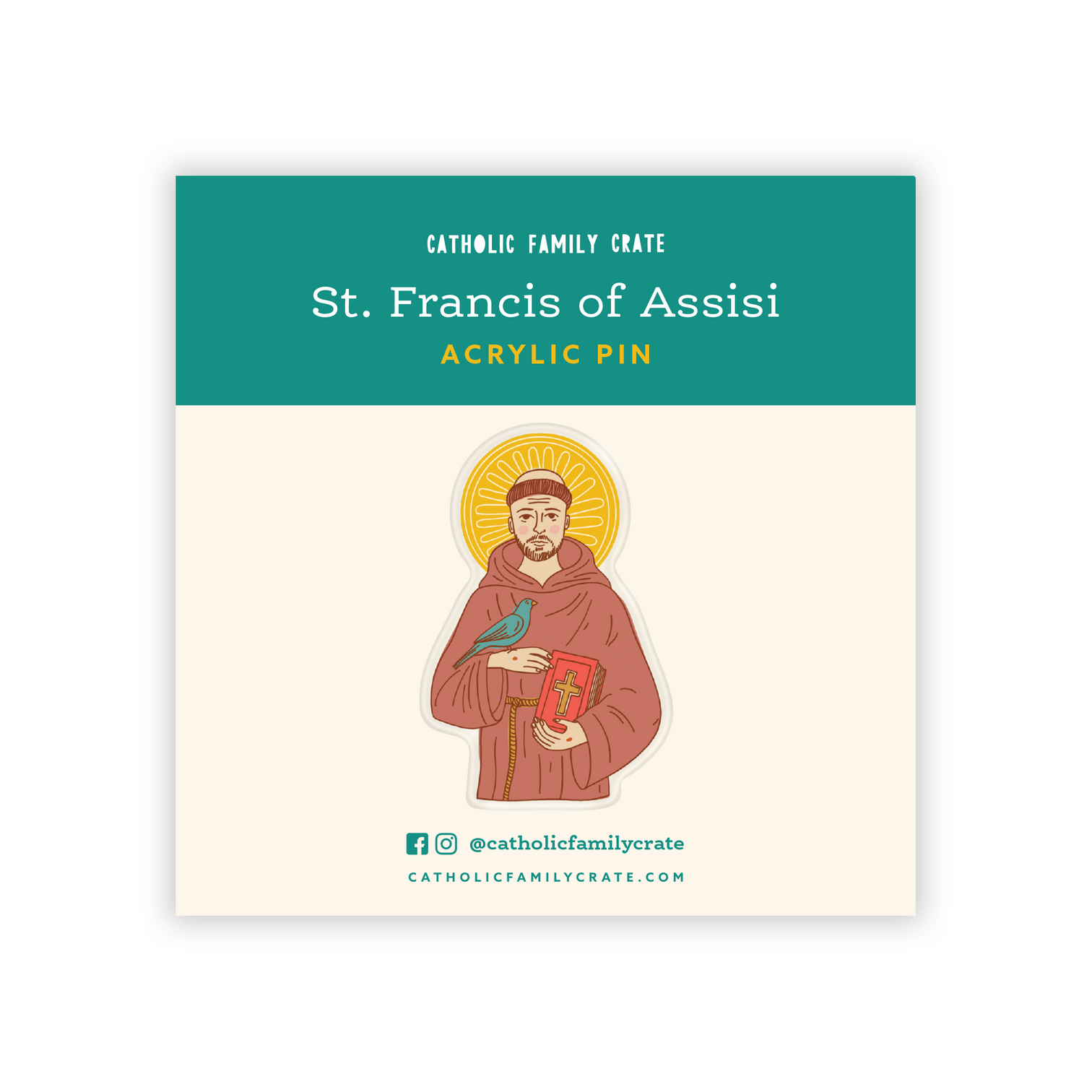 St. Francis of Assisi Pin – Catholic Family Crate