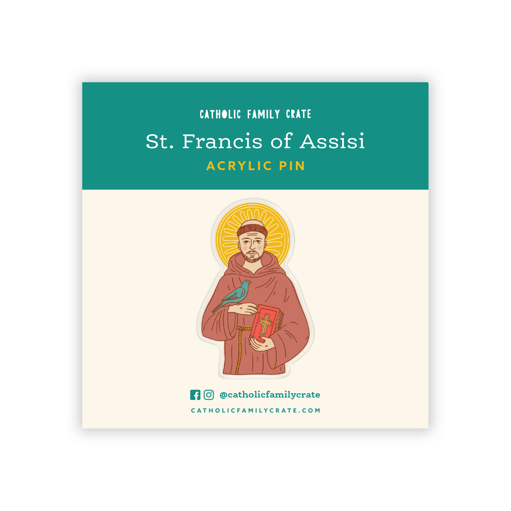 St. Francis of Assisi Pin – Catholic Family Crate