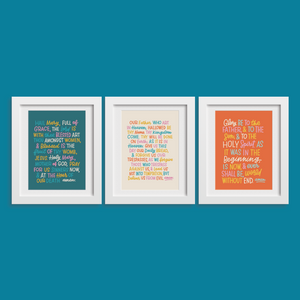 Our Father, Hail Mary, and Glory Be - Prayer Print Collection ...