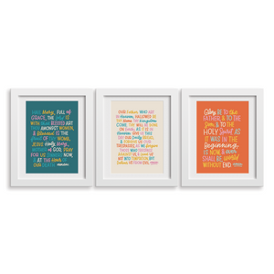 Our Father, Hail Mary, and Glory Be - Prayer Print Collection ...