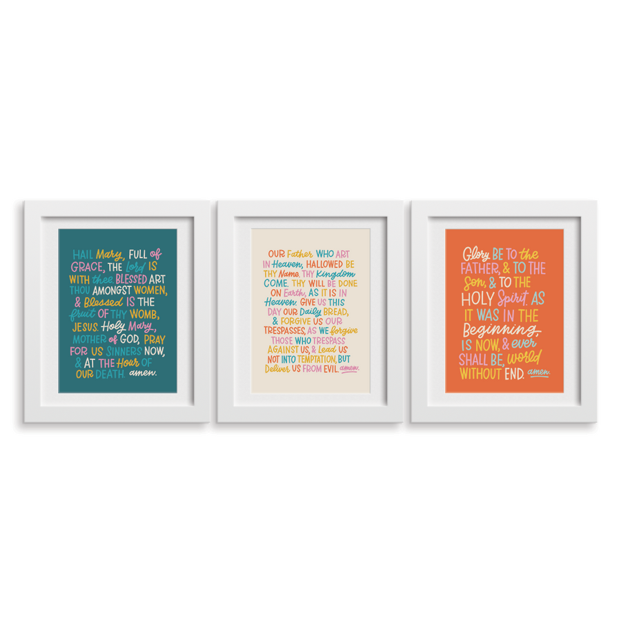 Our Father, Hail Mary, and Glory Be - Prayer Print Collection ...