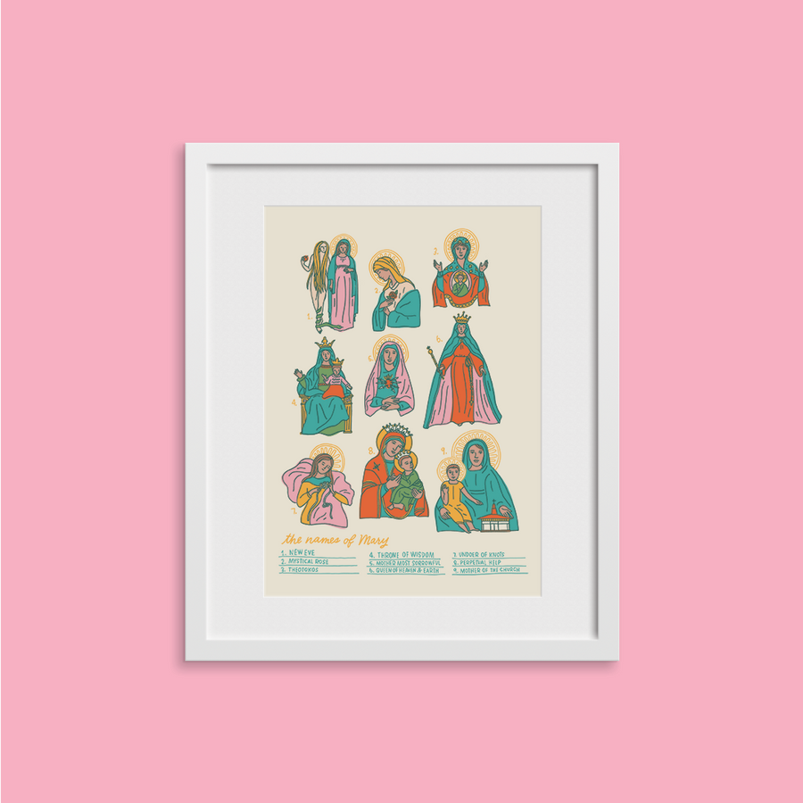 The Names of Mary Art Print – Catholic Family Crate