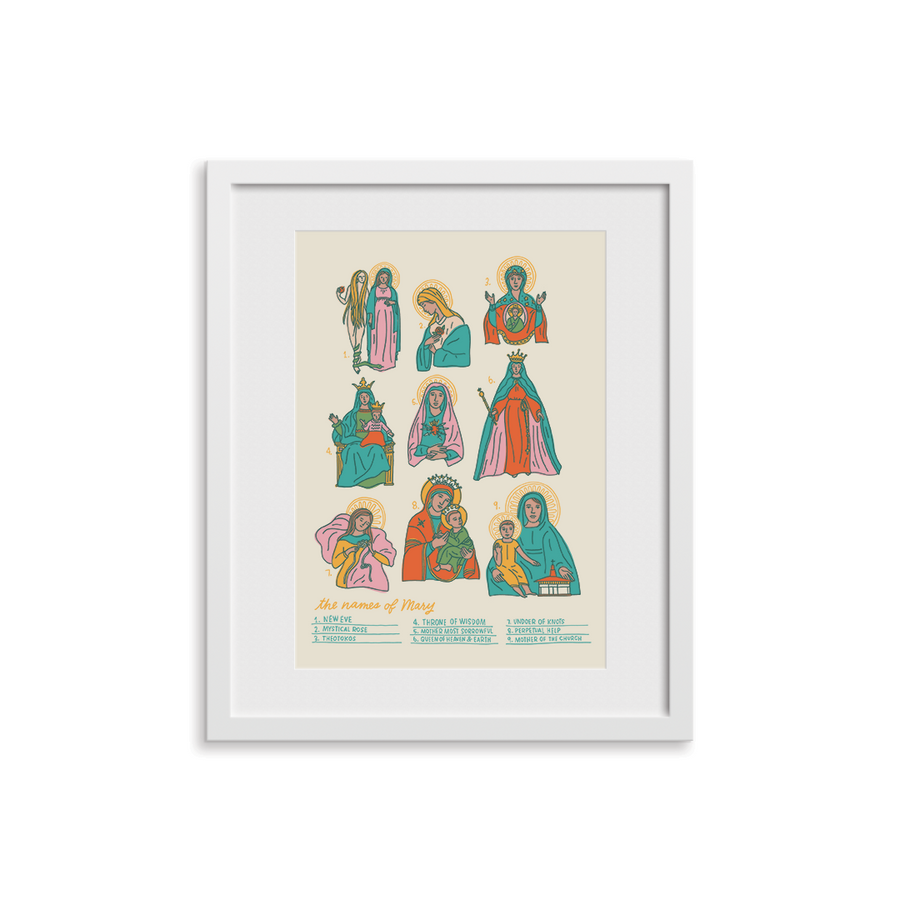 The Names of Mary Art Print – Catholic Family Crate