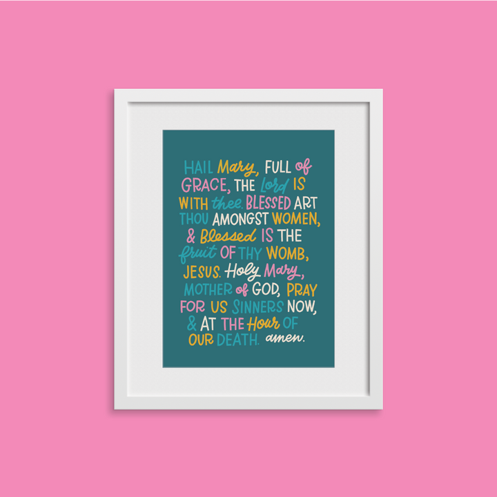 Our Father, Hail Mary, and Glory Be - Prayer Print Collection ...