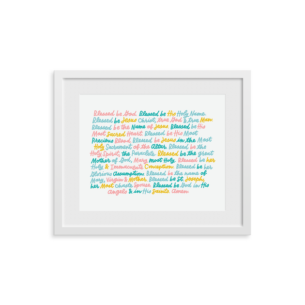 Divine Praises Prayer Print – Catholic Family Crate