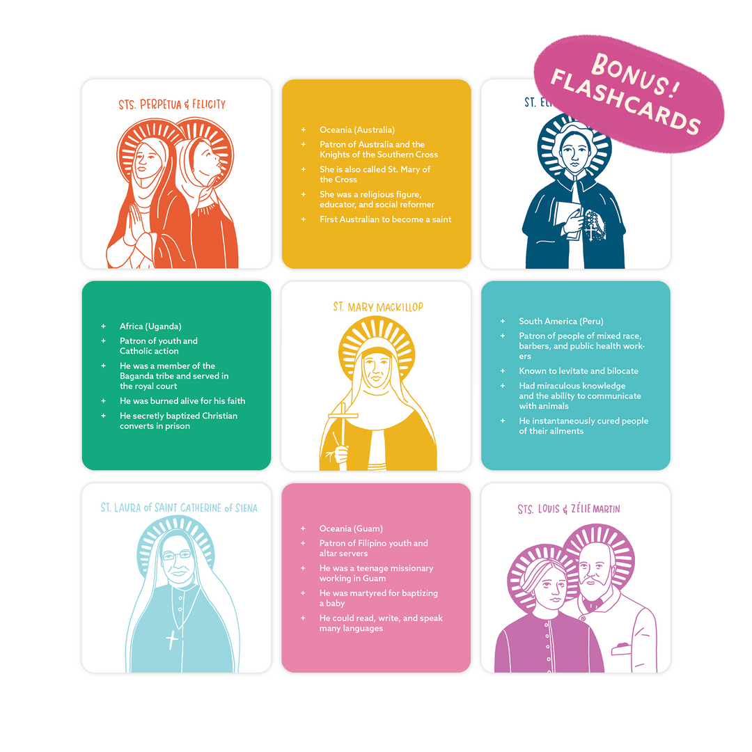 Saints Memory Game + Flashcards – Catholic Family Crate