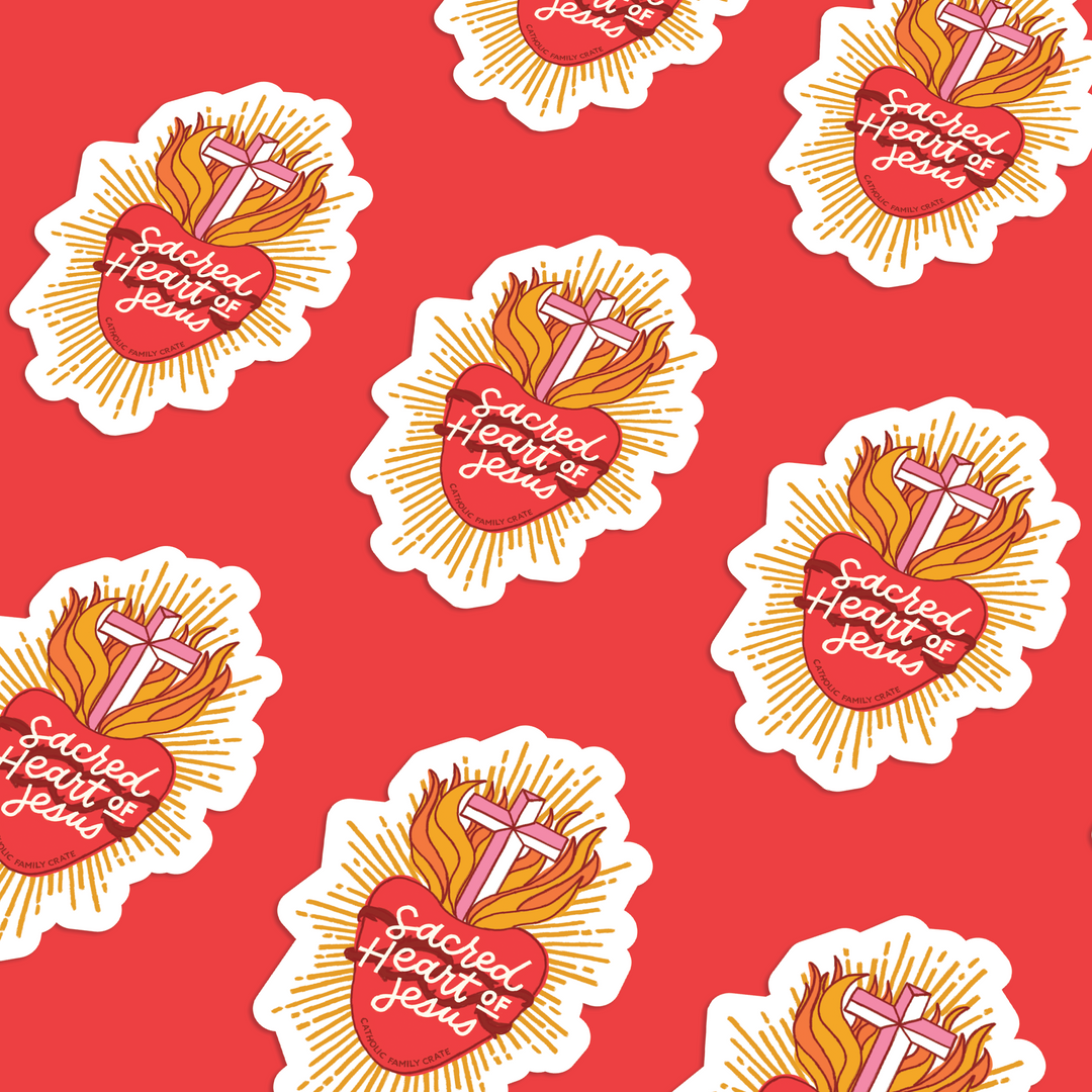 Sacred Heart Sticker – Catholic Family Crate