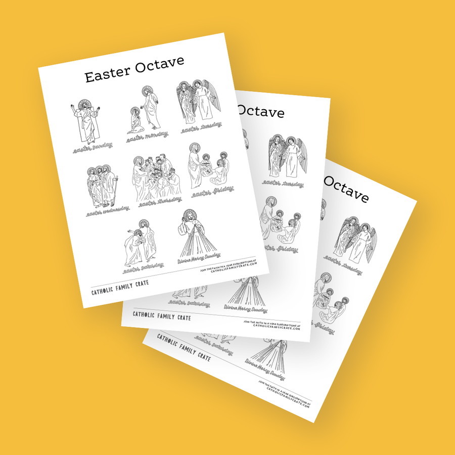 Easter Octave Countdown Coloring Page – Catholic Family Crate